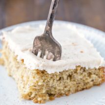Banana Cake with Cream Cheese Frosting - I Heart Eating