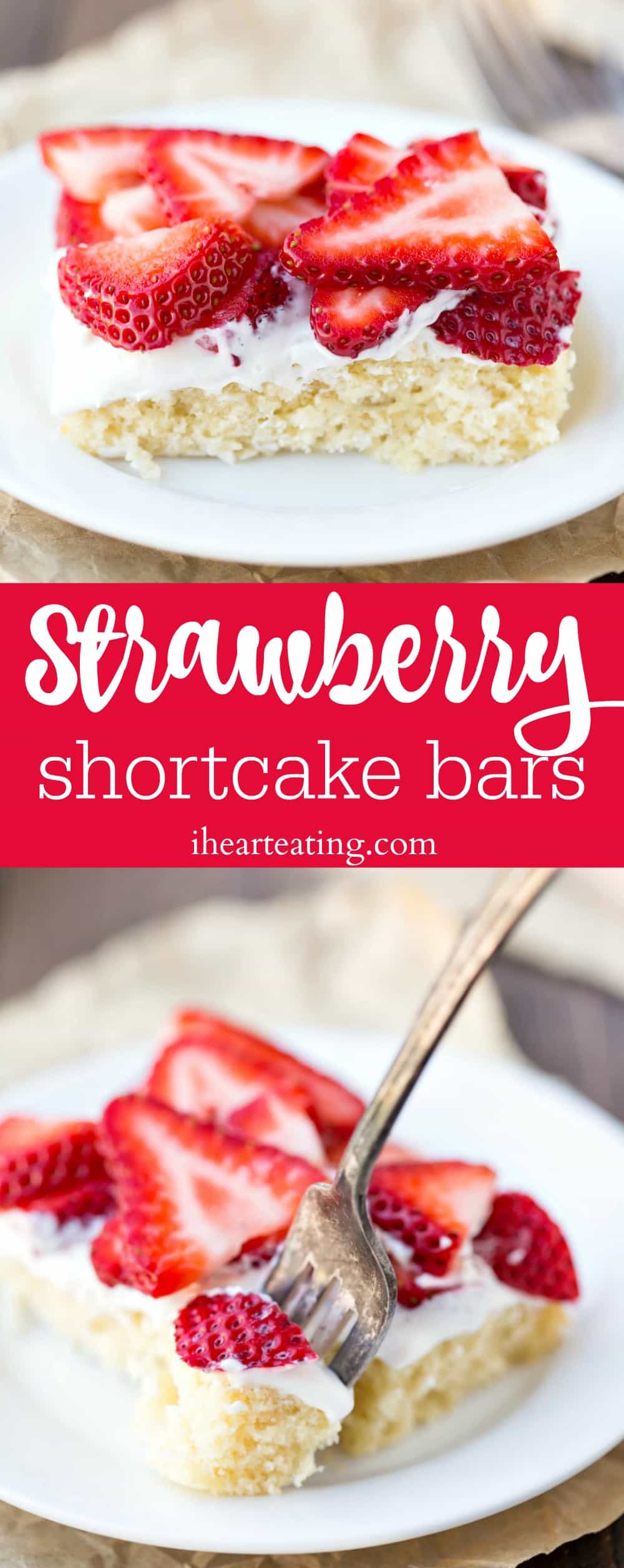 Strawberry Shortcake Bars - i Heart Eating