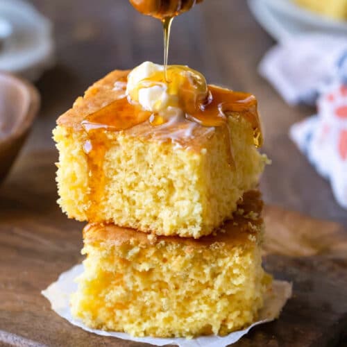 Sweet Cornbread with Cake Mix - I Heart Eating