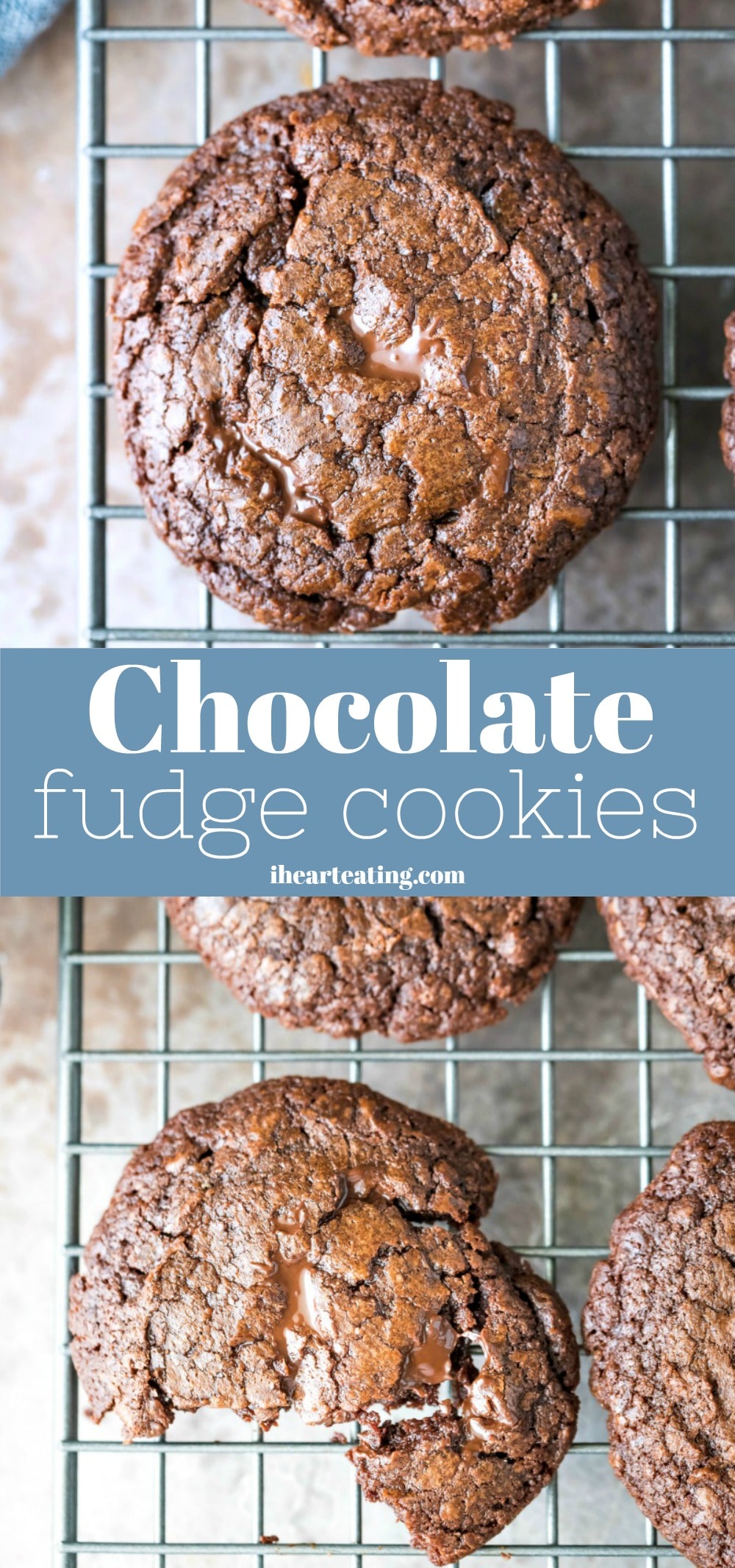 Chocolate Fudge Cookies - I Heart Eating