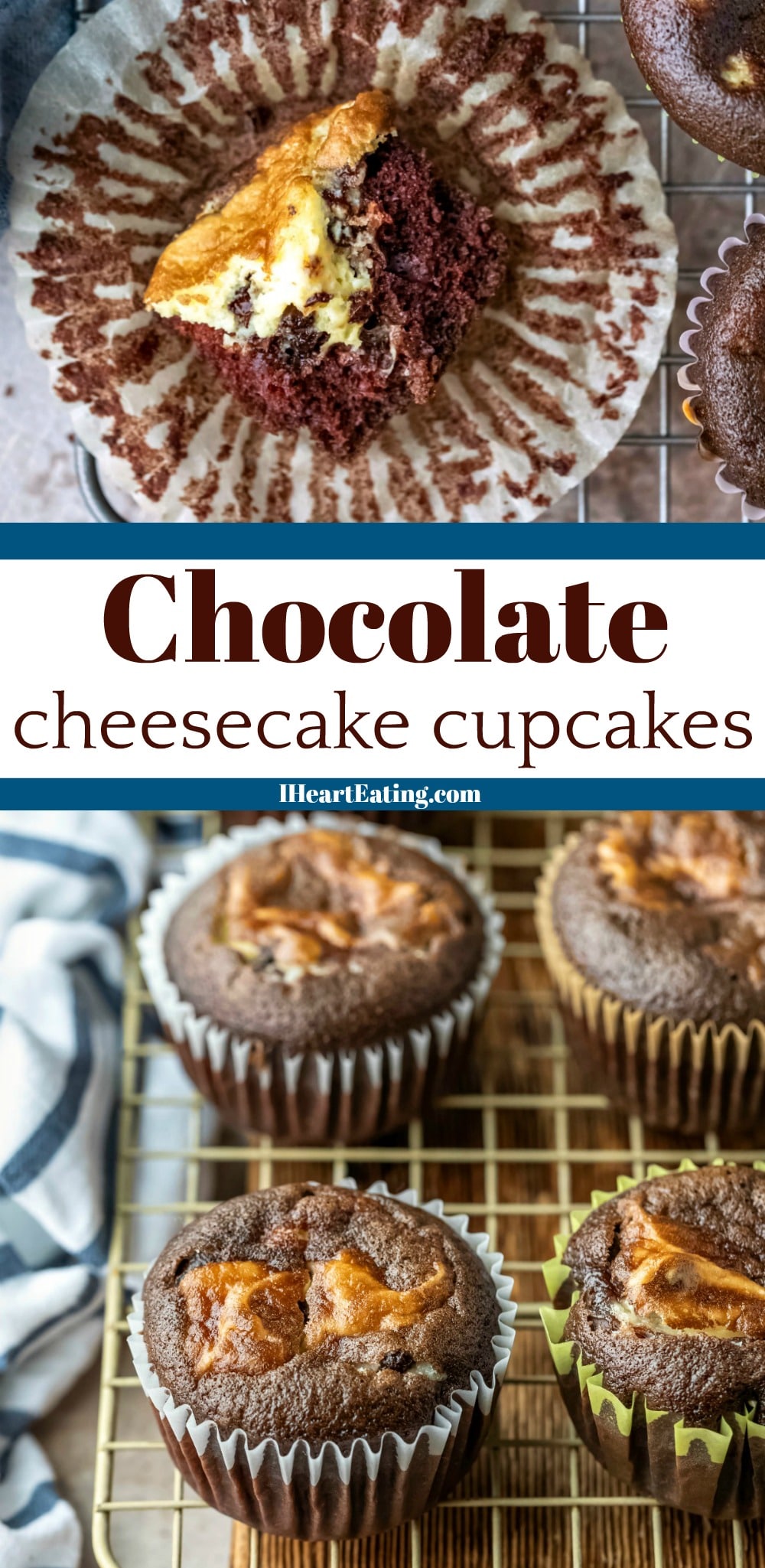 Chocolate Cheesecake Cupcakes - I Heart Eating