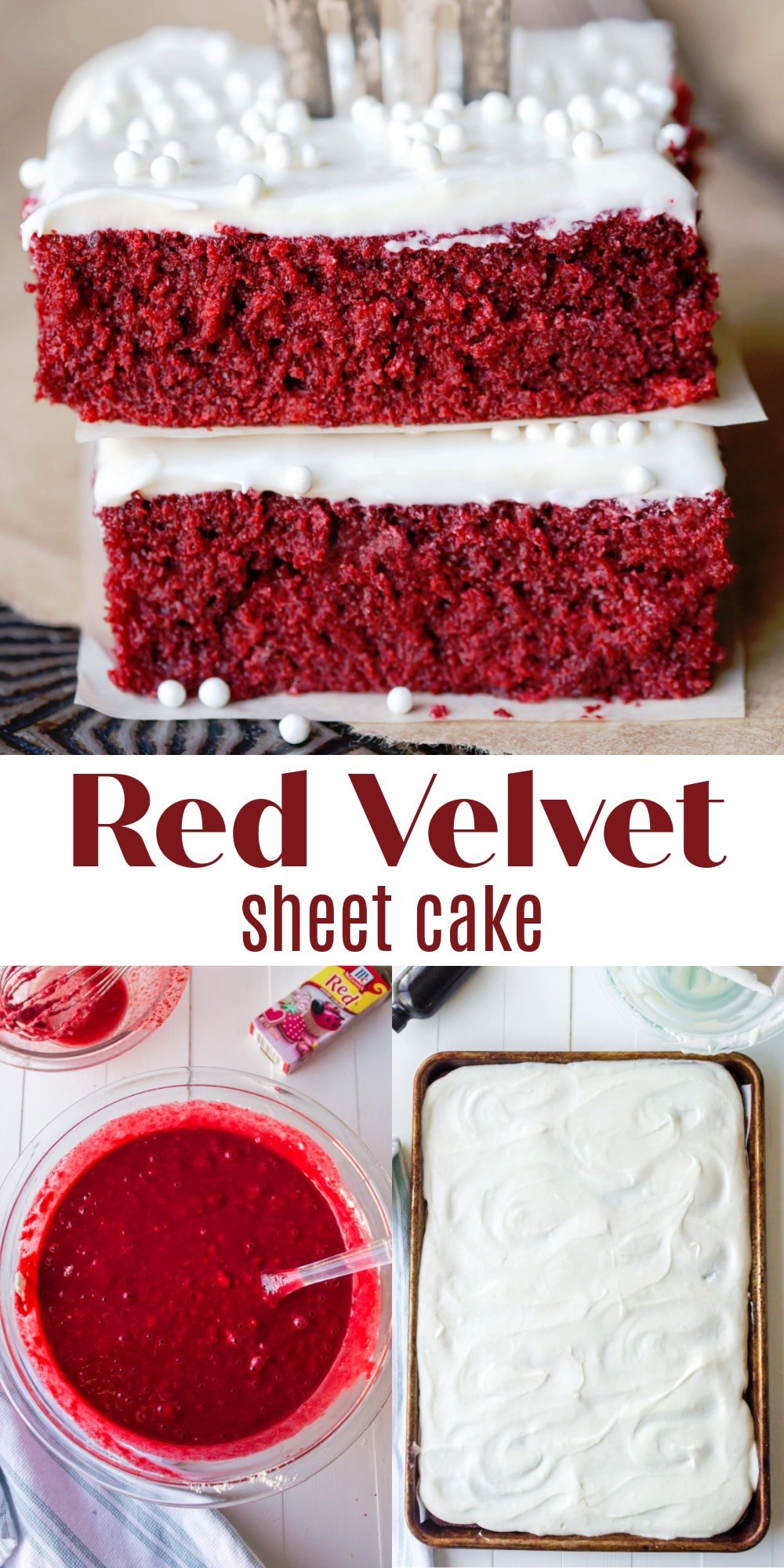 Red Velvet Sheet Cake - I Heart Eating