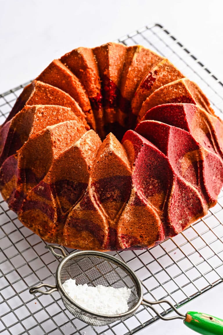 Red Velvet Marble Cake Recipe - I Heart Eating