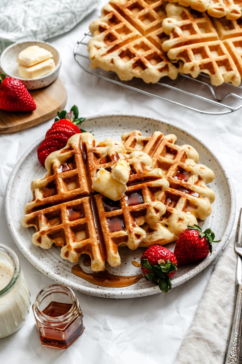 Yeast Waffles - Light and Fluffy - I Heart Eating