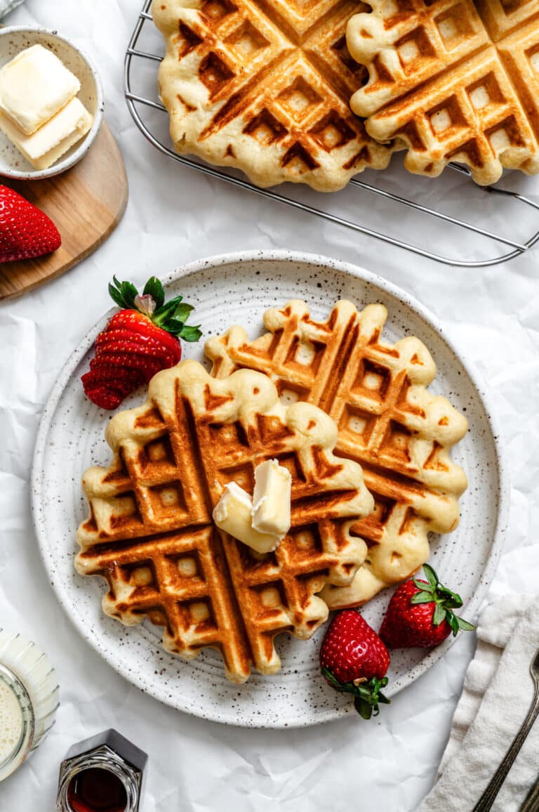 Yeast Waffles - Light and Fluffy - I Heart Eating