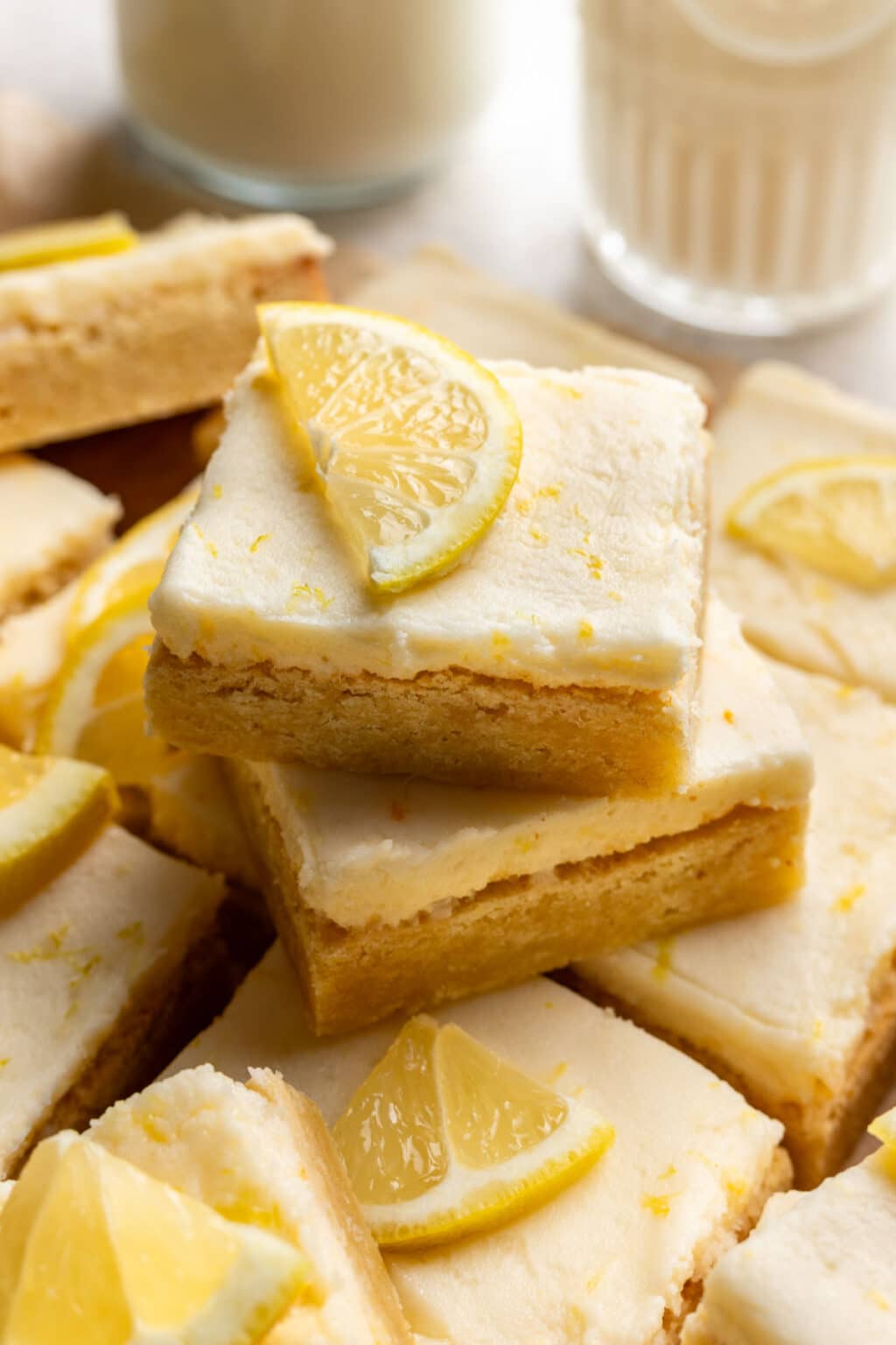 Lemon Cookie Bars Recipe - I Heart Eating