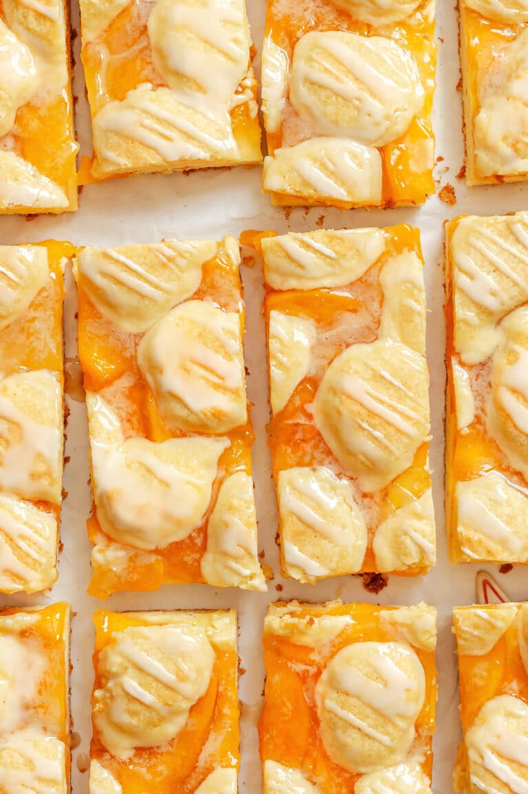 Peach Pie Bars - I Heart Eating