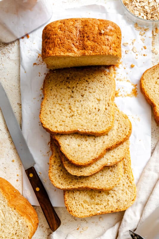 Bread Machine Honey Oat Bread - I Heart Eating