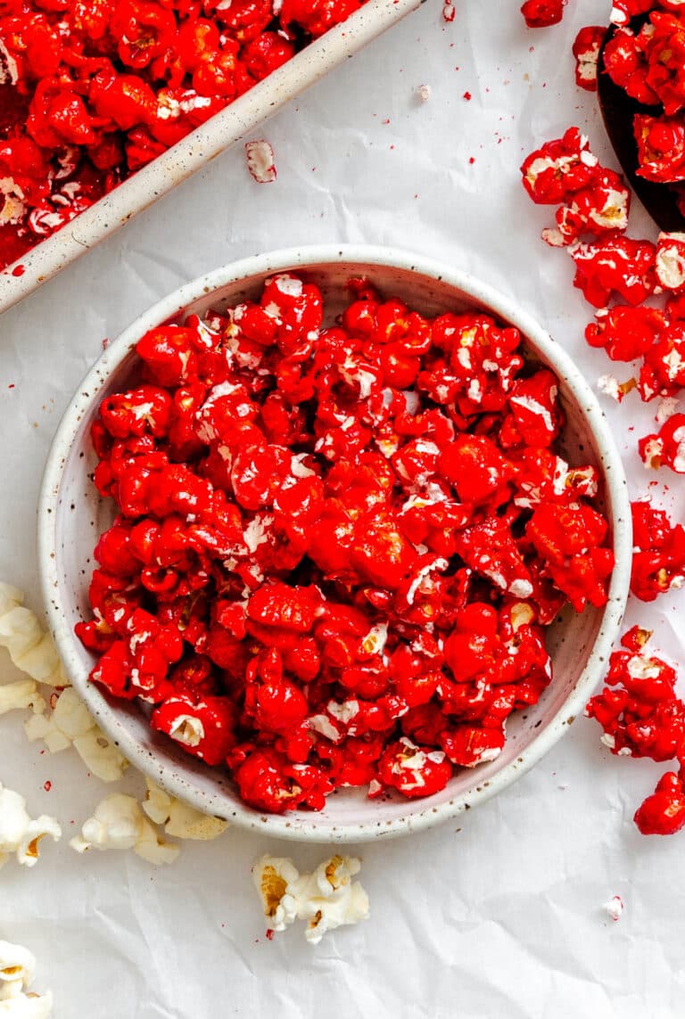 Red Hot Cinnamon Popcorn - I Heart Eating