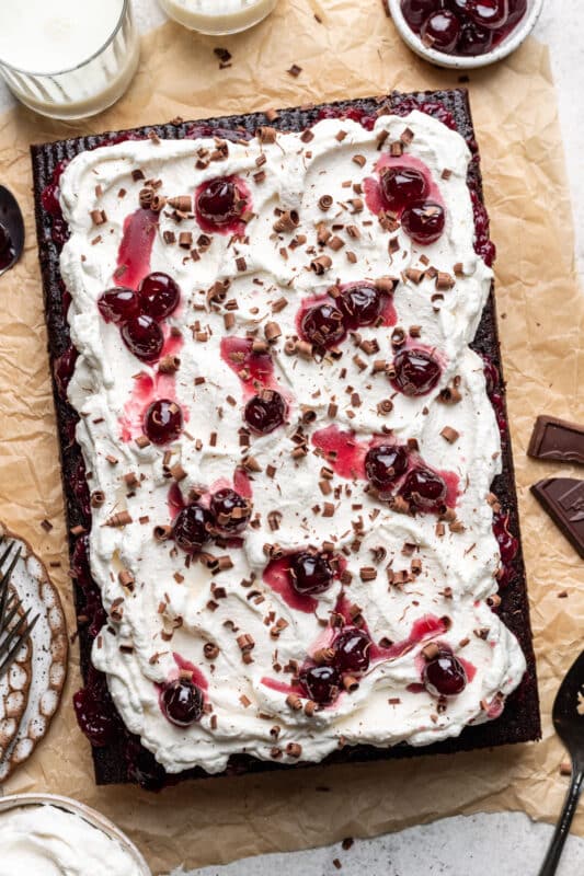 Black Forest Sheet Cake - I Heart Eating